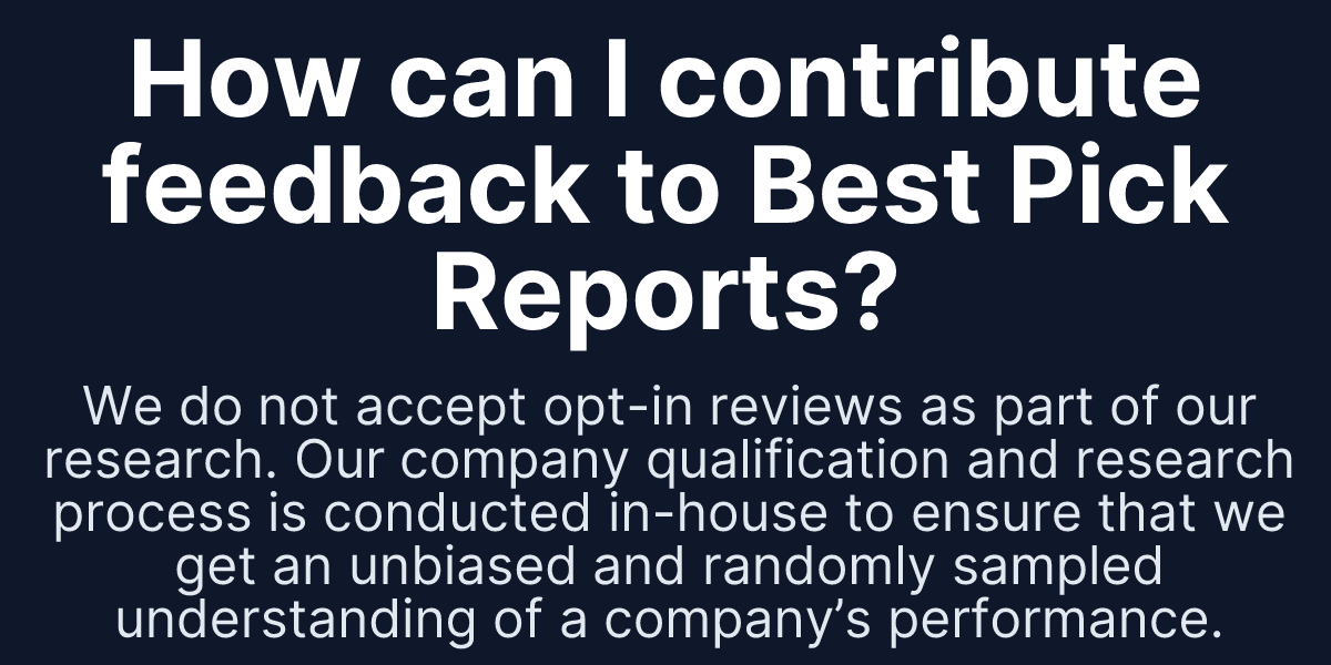 How can I contribute feedback to Best Pick Reports?
